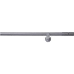 GOOD LIFE Vorhangstange &raquo;Ranura&laquo; &Oslash; 20 mm 1 l&auml;ufig-l&auml;ufig Fixma&szlig; grau Metall B/L: 120cm &Oslash; 20mm, 1 l&auml;ufig