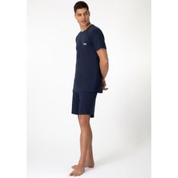 Fila Herren Schlafanzug &raquo;MAN JERSEY PYJAMAS&laquo; 2 Hose mit elastischem Logobund und Kurzarmshirt blau L