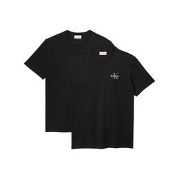 Calvin Klein Jeans Herren T-Shirt &raquo;CLASSIC MICRO MONOLOGO 2PK&laquo; Set, 2 tlg. Regular fit mit Rundhalsausschnitt schwarz L