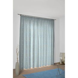WIRTH Vorhang &raquo;Swift&laquo; Kr&auml;uselband 1 Stk. tlg. blau Jacquard, Baumwolle, Polyacryl 120cm, Kr&auml;uselband, 65cm