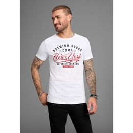 AJC Herren AJC T-Shirt kurz&auml;rmelig, schmal geschnitten, mit stylischem Druck wei&szlig; 4XL (68/70)