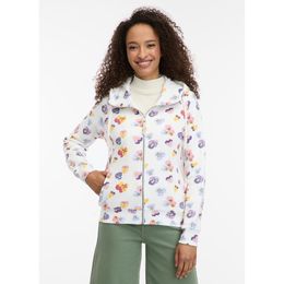 Ragwear Damen Sweatshirt &raquo;FLLAWIA PRINT&laquo;, mit Rei&szlig;verschluss, Langarm, aus Baumwolle und Polyester, in Sweatware bunt XXL