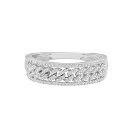 Diamant Exquis Ring 'Ring aus 375 Wei&szlig;gold mit Diamant' Damen Gr&ouml;&szlig;e 52 silber