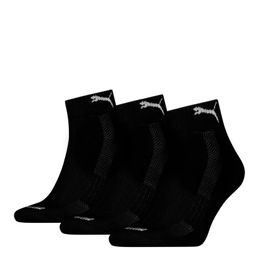 Puma Damen Puma Kurzsocken &raquo;Puma UNISEX CUSHIONED QUARTER 3P&laquo; 3 Paar, 3 Stk. tlg. mit eingestricktem Logo im Bund schwarz 39-42