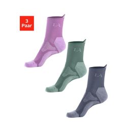 active by Lascana Lascana Active Damen LASCANA ACTIVE Wandersocken &raquo;Damen Kurzsocken f&uuml;r Laufen Wandern gepolsterte Socken&laquo; Packung, 3 Stk. tlg. mit verst&auml;rkten 