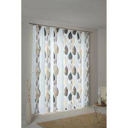 WIRTH Vorhang &raquo;Marek&laquo; Kr&auml;uselband 1 Stk. tlg. grau Polyester 150cm, Kr&auml;uselband, 145cm
