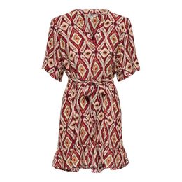 Only Damen Only Minikleid &raquo;ONLANTONIA MIKASI S/S SHORT DRESS WVN&laquo; Viskosemischung bunt S, N-Gr