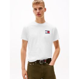 Tommy Jeans Herren T-Shirt &raquo;TJM SLIM FIT ESSENTIAL FLAG&laquo; mit Rundhalsausschnitt wei&szlig; XL