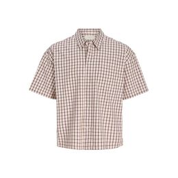 Jack & Jones Jack & Jones Junior Button Up Shirt boy size 140 Beige / Brown / Dark brown / White