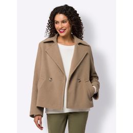 Heine Damen Wolljacke, Braun, Gr. 36, Mode, Material: Wolle