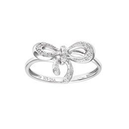 DIAMANT LETERNEL Ring 'Ring aus 375 Wei&szlig;gold mit 0.05 Karat Diamant' female size 56 Silver