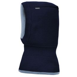 MaxiMo Jungen MaxiMo Wendem&uuml;tze reine Merinowolle, reversible, doppelt gestrickt, Ausgen&auml;htes Halsteil blau 51