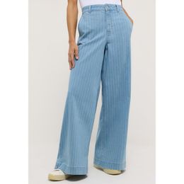 Angels Damen Angels Relax-fit-Jeans &raquo;Liva Chic&laquo; mit Nadelstreifen, Wide Leg blau 38, L&auml;nge 32