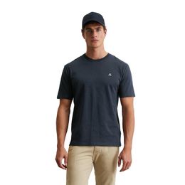 Marc O'Polo Marc O'polo Herren Marc O'Polo T-Shirt Logo-T-Shirt aus Bio-Baumwolle blau L (52)