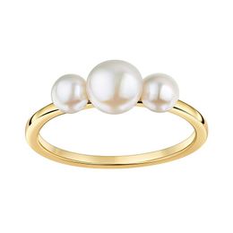 Firetti Damen Perlenring &raquo;Schmuck Geschenk Silber 925 Fingerring Damenring Ring&laquo; mit S&uuml;&szlig;wasserzuchtperle gold 52, Perlen Silber 925 (Sterlingsilber), 
