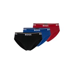 BOSS Herren BOSS Slip &raquo;Brief 3P Power&laquo; 3 Stk. Elastikbund mit Logo bunt L, 3 Stk.