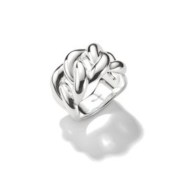 Thomas Sabo Damen Thomas Sabo Fingerring &raquo;Bold Elegance Ring in geflochtener Optik&laquo; silber 58, Silber 925 (recycelt), 6,3mm