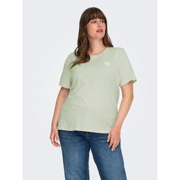 Only Carmakoma Damen Only CARMAKOMA T-Shirt &raquo;CARKITA LIFE S/S LOGO TOP JRS NOOS&laquo; Baumwolle, regular fit S