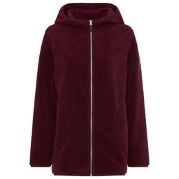 Polarino Damen Fleecejacke mit Kapuze Teddy Fleece Jacke flauschig ideal f&uuml;r den &Uuml;bergang 52/54