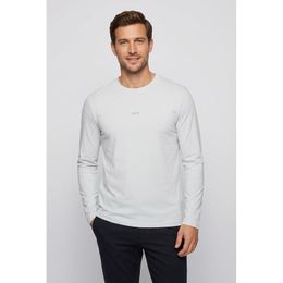 BOSS Orange Herren BOSS Orange Langarmshirt &raquo;TChark&laquo; Rundhalsausschnitt, Regular Fit, mit BOSS-Logo wei&szlig; 4XL