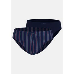 G&ouml;tzburg G&ouml;tzburg Herren G&Ouml;TZBURG Slip &raquo;Glasgow&laquo; gestreift, basic, eng, atmungsaktiv, mit Logo, Baumwollmix blau 8