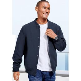 John Devin Herren Blouson &raquo;mit Rippkragen&laquo; &Uuml;bergangsjacke mit Innentasche, aus leicht dehnbarer Webqualit&auml;t blau L