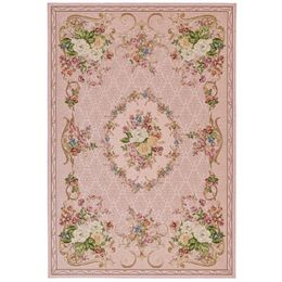 Theko Teppich, Rosa, Gr. 160x230 cm - rechteckig, Teppiche, Material: Polyester