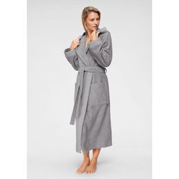 OTTO home Damenbademantel &raquo;Livia, ideal f&uuml;r Sauna & Spa, Hotelbademantel&laquo; 1 Stk. gemusterter Bord&uuml;re, langer Bademantel Damen, 100% Baumwolle, XS-2XL 