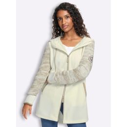 Heine Damen Fleecejacke, Natur, Gr. 36, Jacken, 100% Baumwolle