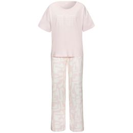 s.Oliver Damen s.Oliver Pyjama Set, 2 tlg. mit grafischem Print rosa 48/50