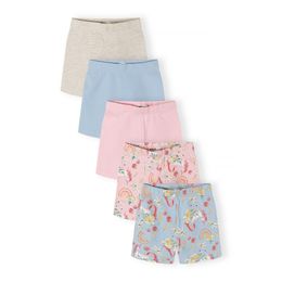 MINOTI Leggings M&auml;dchen Gr&ouml;&szlig;e 62/68 beigemeliert / hellblau / hellgelb / hellpink