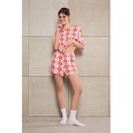 Trendyol Shorty Damen Gr&ouml;&szlig;e XL pink / rosa / wei&szlig; Sommerkleid