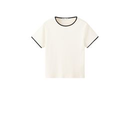 Mango T-Shirt 'BICO' Damen Gr&ouml;&szlig;e S creme / schwarz