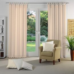 WIRTH Vorhang &raquo;Berwick&laquo; Schlaufen 1 Stk. tlg. orange Jacquard, Baumwolle, Polyester 145cm, Schlaufen, 132cm