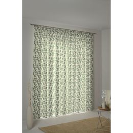 Adam Vorhang &raquo;Good Old Days&laquo; Kr&auml;uselband 1 Stk. tlg. aus 100% Bio-Baumwolle gr&uuml;n Jacquard, Baumwolle (Bio-Baumwolle) 145cm, Kr&auml;uselband, 145cm