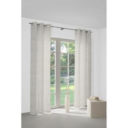 WIRTH Vorhang &raquo;Gospic&laquo; &Ouml;sen 1 Stk. tlg. braun Jacquard, Baumwolle, Polyester 225cm, &Ouml;sen, 132cm