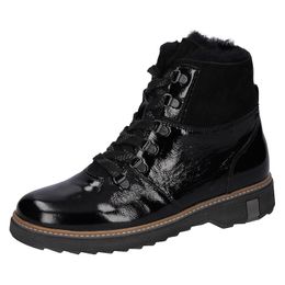 Waldl&auml;ufer Waldl&auml;ufer Damen Schn&uuml;rboots &raquo;Hitomi&laquo; in Lack-Optik, H-Weite schwarz 5,5 (38,5)
