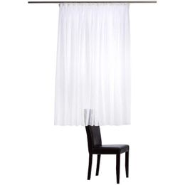 HOMING Gardine &raquo;Modesto&laquo; Kr&auml;uselband 1 Stk. tlg. Kr&auml;uselgardine, wei&szlig;, transparent, Makrame, Wohnzimmer, Schlafzimmer wei&szlig; Polyester 145cm, 