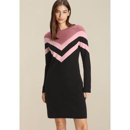 Tamaris Damen Strickkleid &raquo;aus angenehmer Viskosemischung&laquo; l&auml;ssiger Look mit Zickzack-Muster rosa 40, N-Gr