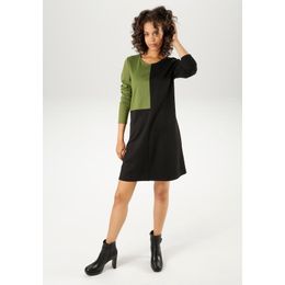 Aniston Casual Damen Aniston CASUAL Jerseykleid mir raffiniertem Farbeinsatz bunt 38, N-Gr