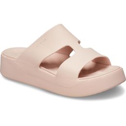 Crocs Damen Badepantolette &raquo;Getaway Platform H-Strap&laquo; , Sommerschuh, Schlappen, Badeschuh, Poolslides, weiche Innensohle beige 41