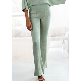 French Connection Damen Strickhose mit leichten ausgestellten Bein, Loungewear gr&uuml;n 32/34, N-Gr