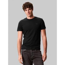 Calvin Klein Herren T-Shirt &raquo;SS STRETCH COTTON SLIM TEE&laquo; Mit Rundhalsausschnitt schwarz M