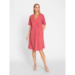 Heine Damen Sommerkleid, Rot, Gr. 38, Einfarbige Kleider, Material: Baumwolle
