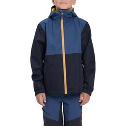 McKINLEY Jungen McKINLEY Outdoorjacke &raquo;JU.-FUNKTIONS-JACKE TERANG II SHL B&laquo; mit Kapuze kontrastfarbige Zipper, Colorblocking-Look blau 152