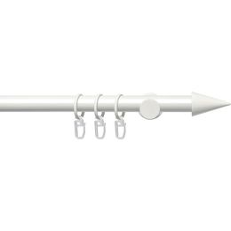 Liedeco Gardinenstange &raquo;Fertigstilgarnitur 20 mm Power Spitze&laquo; &Oslash; 20 mm 1 l&auml;ufig-l&auml;ufig Fixma&szlig; Gardinenstange Komplett wei&szlig; Eisen B/L: 200cm &Oslash; 20mm, 1 Stk., 1 