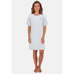 Tom Tailor Damen Tom Tailor Nachthemd &raquo;Westport&laquo; Streifendesign, Kurzarm, Rundhalsausschnitt, Baumwollmix, atmungsaktiv blau 36 (S), N-Gr