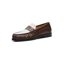 Bershka Slipper Herren Gr&ouml;&szlig;e 40 schoko / wei&szlig;
