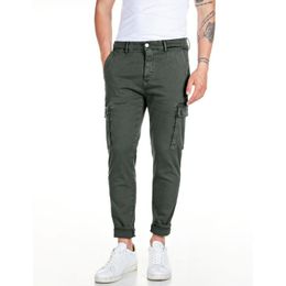 Replay Herren Cargohose &raquo;JAAN&laquo; Hyperflex gr&uuml;n 32, L&auml;nge 34