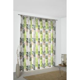 WIRTH Vorhang &raquo;Jolanda&laquo; Multifunktionsband 1 Stk. tlg. gr&uuml;n Jacquard, Polyester 255cm, Multifunktionsband, 142cm